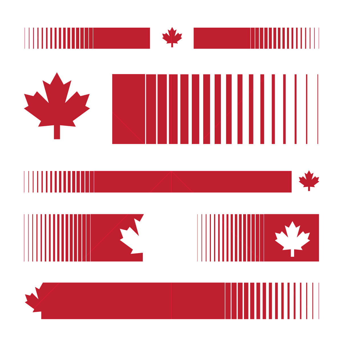 Vector Canadian Maple Leaf Canada Flag gradient graphic elements logo ...