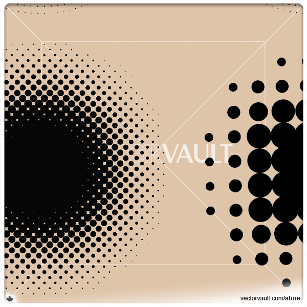Vector Circular Gradient Half Tone Bursts - Vectorvault - Vector Art