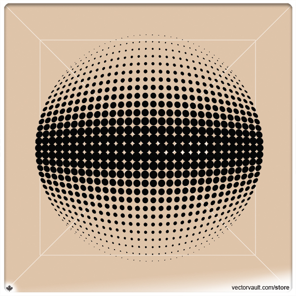 Vector Circular Gradient Half Tone Bursts - Vectorvault - Vector Art
