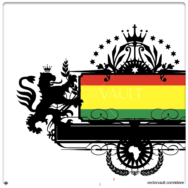 Vector RasTafari Emblem Crest RasTa Splash Stripes - Vectorvault ...